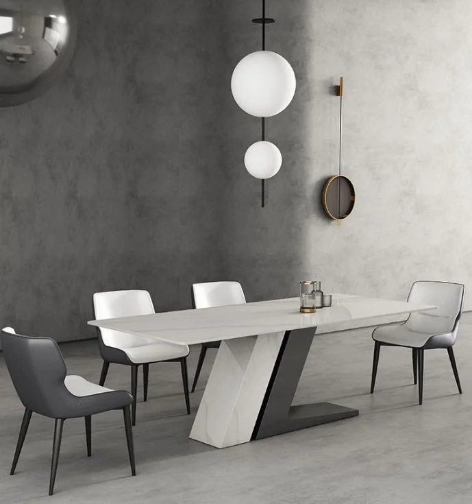 MDF Extending Dinning Room Furniture Extendable 6/8 Seat Modern Dining ...