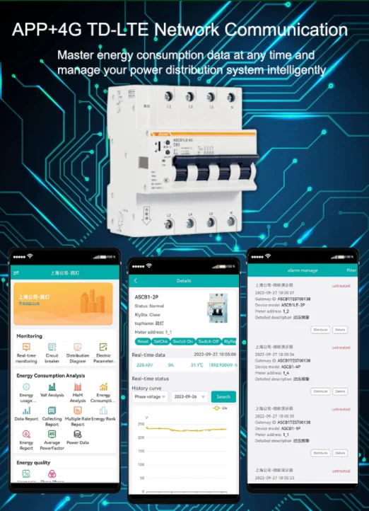 Acrel ASCB Series Metering Smart Circuit Breaker With Automatic Remote Control protection for ...