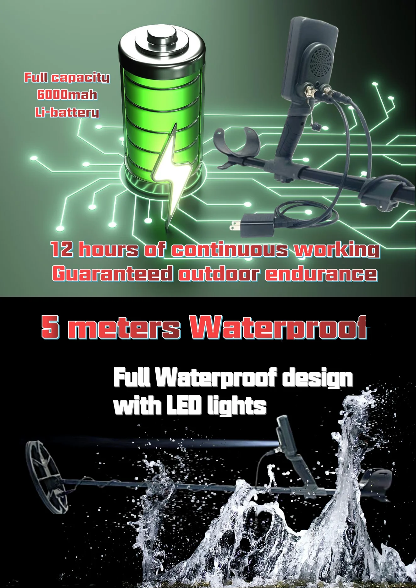 Mulit-frequency Metal Detector Mf50 Underground Metal Detector Gold ...