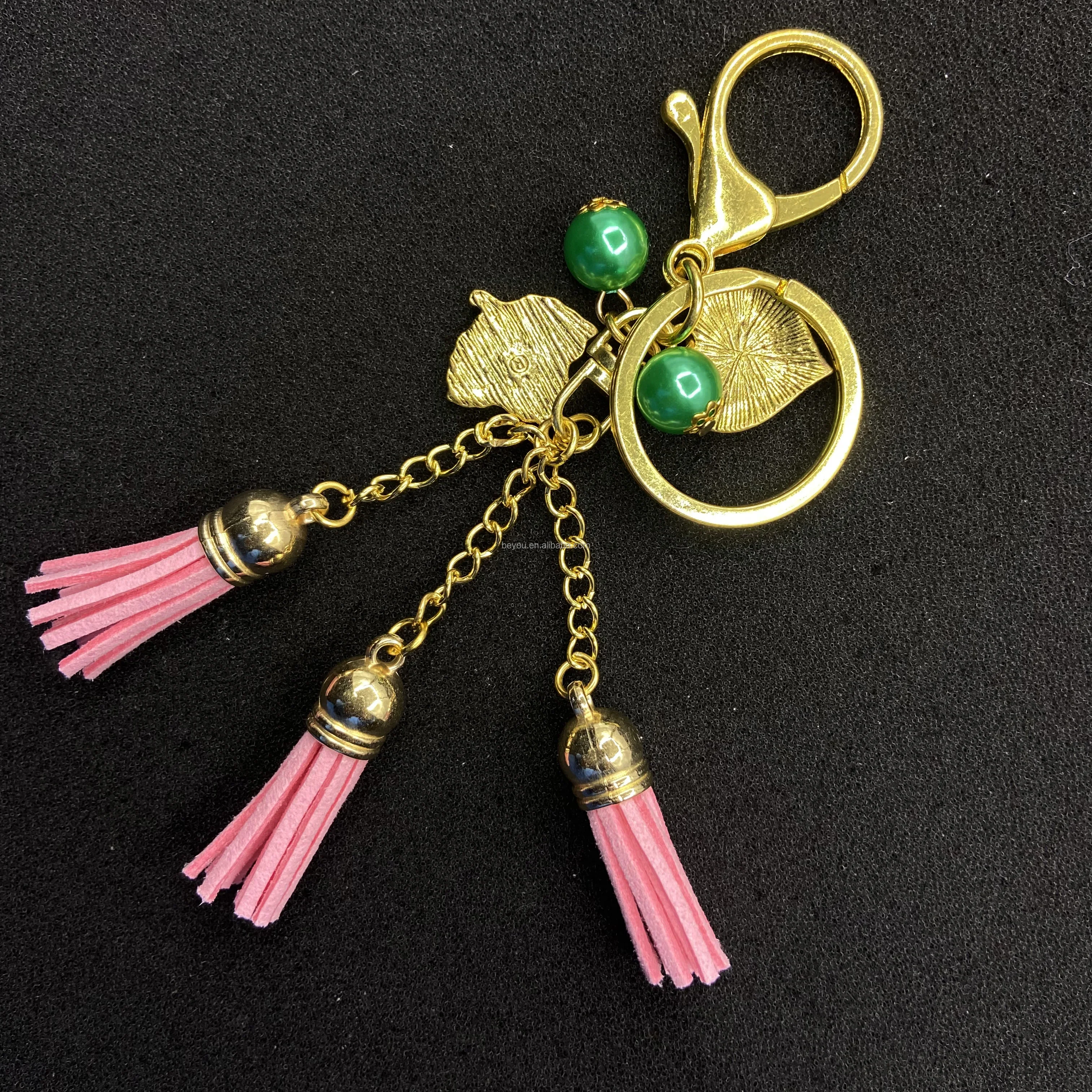 PRETTY GIRL Pink Green Keychain - Custom Promotional Gift