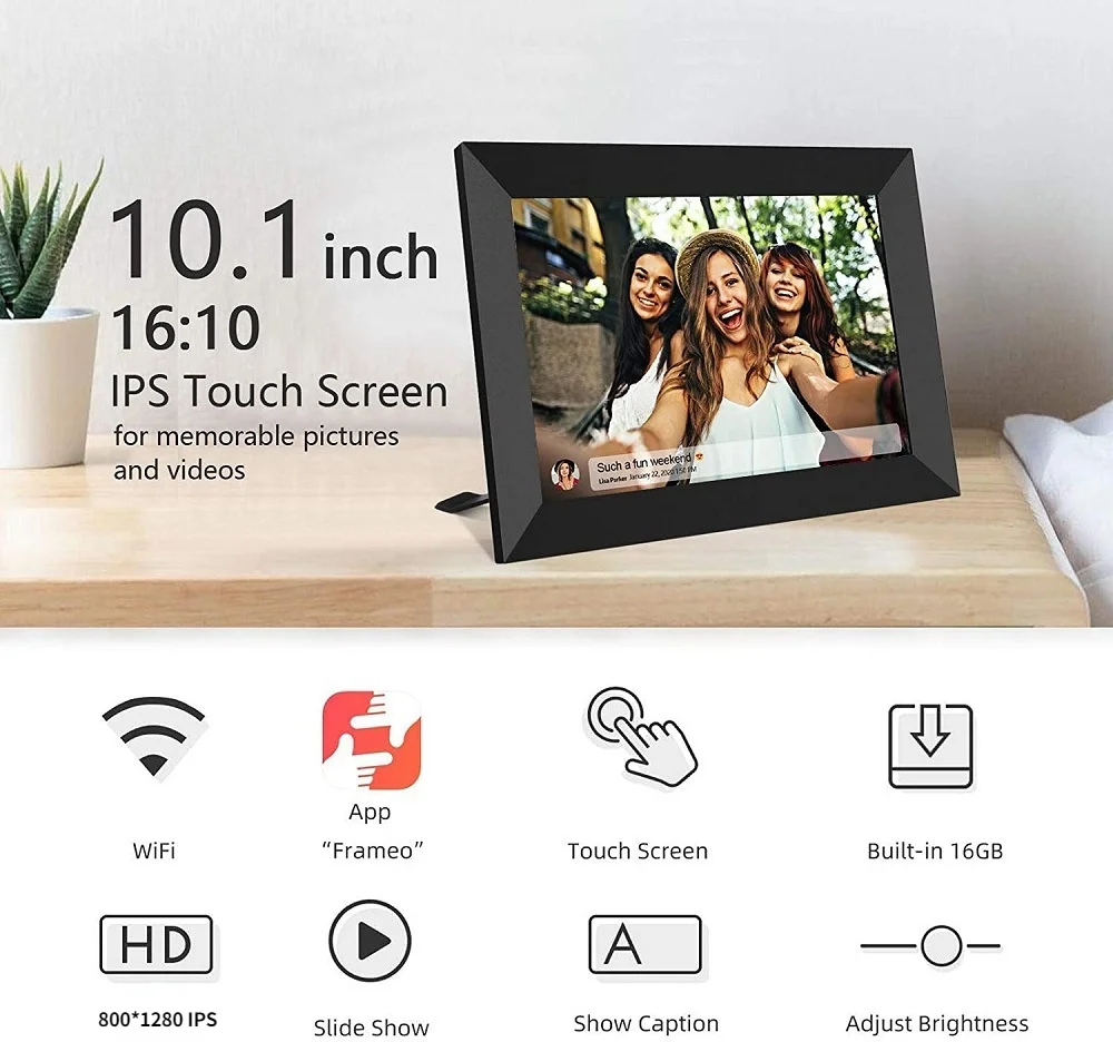 Wirelessly Send Pics to This Smart Digital Photo Frame 10.1 Inch High ...