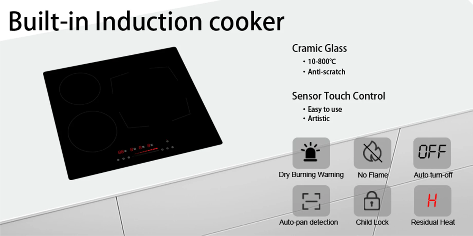 IH Hob Kitchen Appliance 110V Cooktop EMC 3 Zone Induction Cooker Built ...