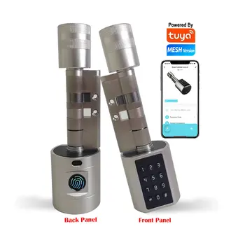 Tuya Ble Smart Cylinder Lock Fingerprint Password Digital Door Lock Key ...