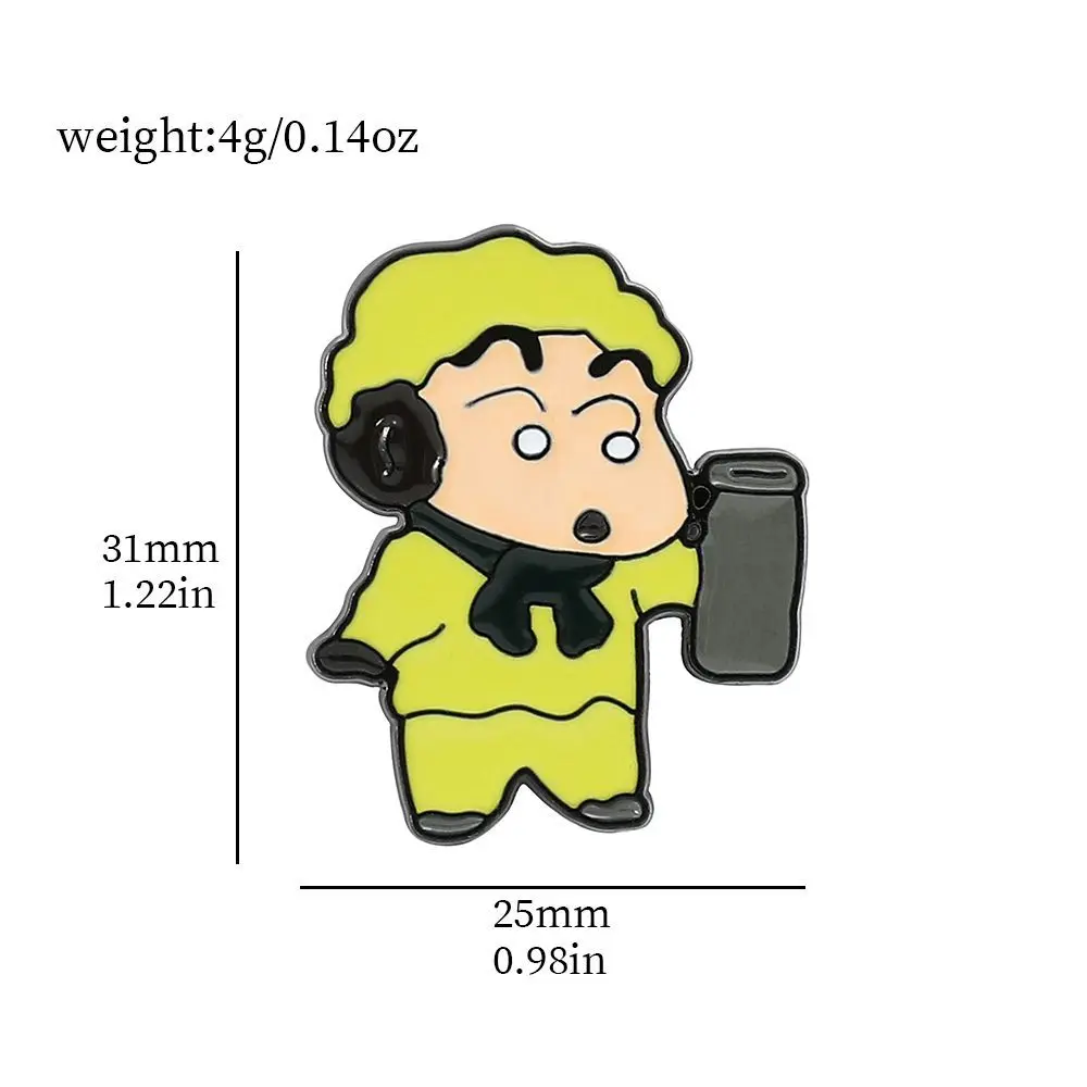Funny Cartoon Crayon Shin-chan Anime Pins Nohara Shiro Multiple Enamel ...