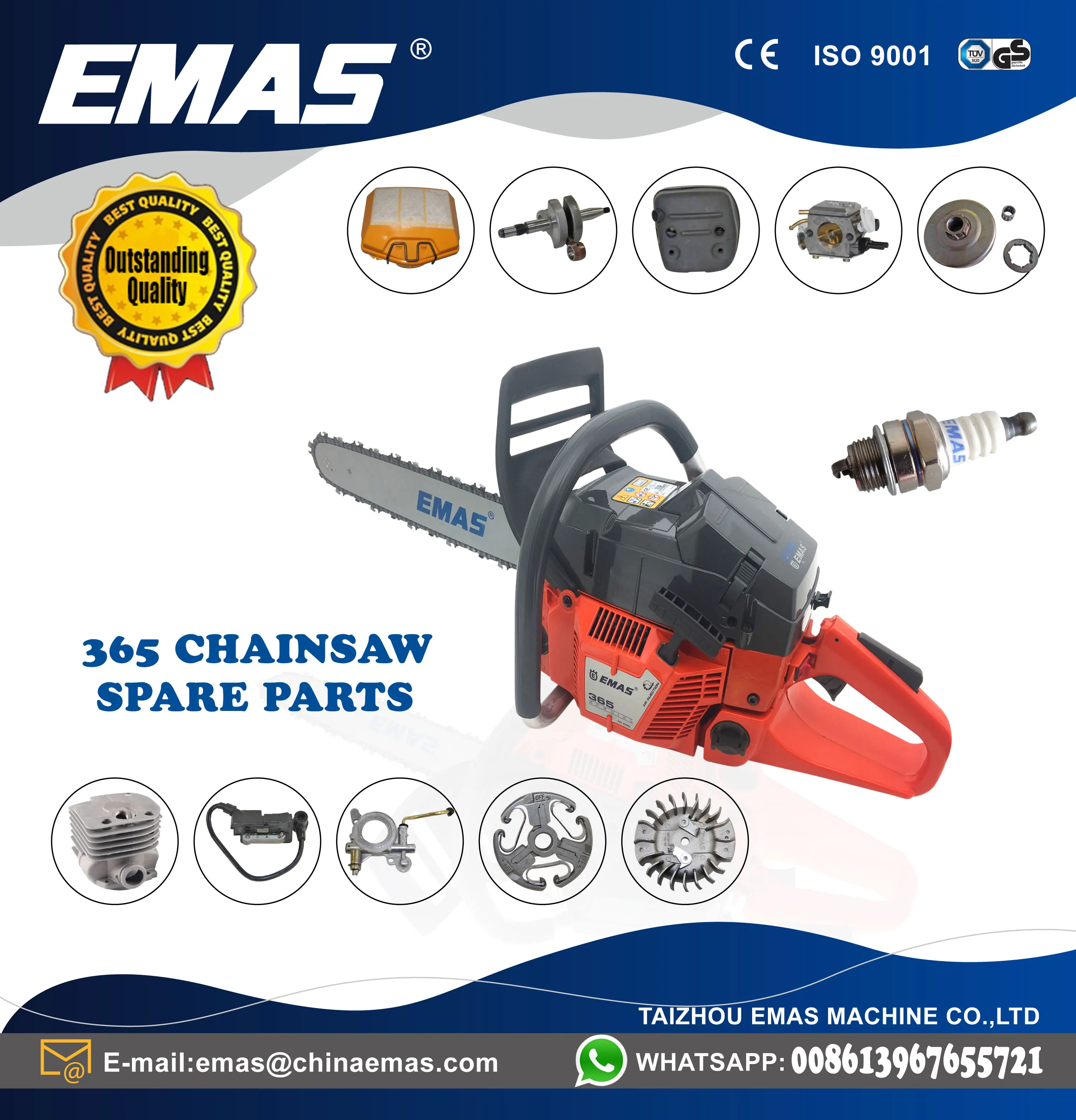 Tree Cutting Machine 65cc Gasoline Chainsaw 365 Chain Saw Machines Wood ...