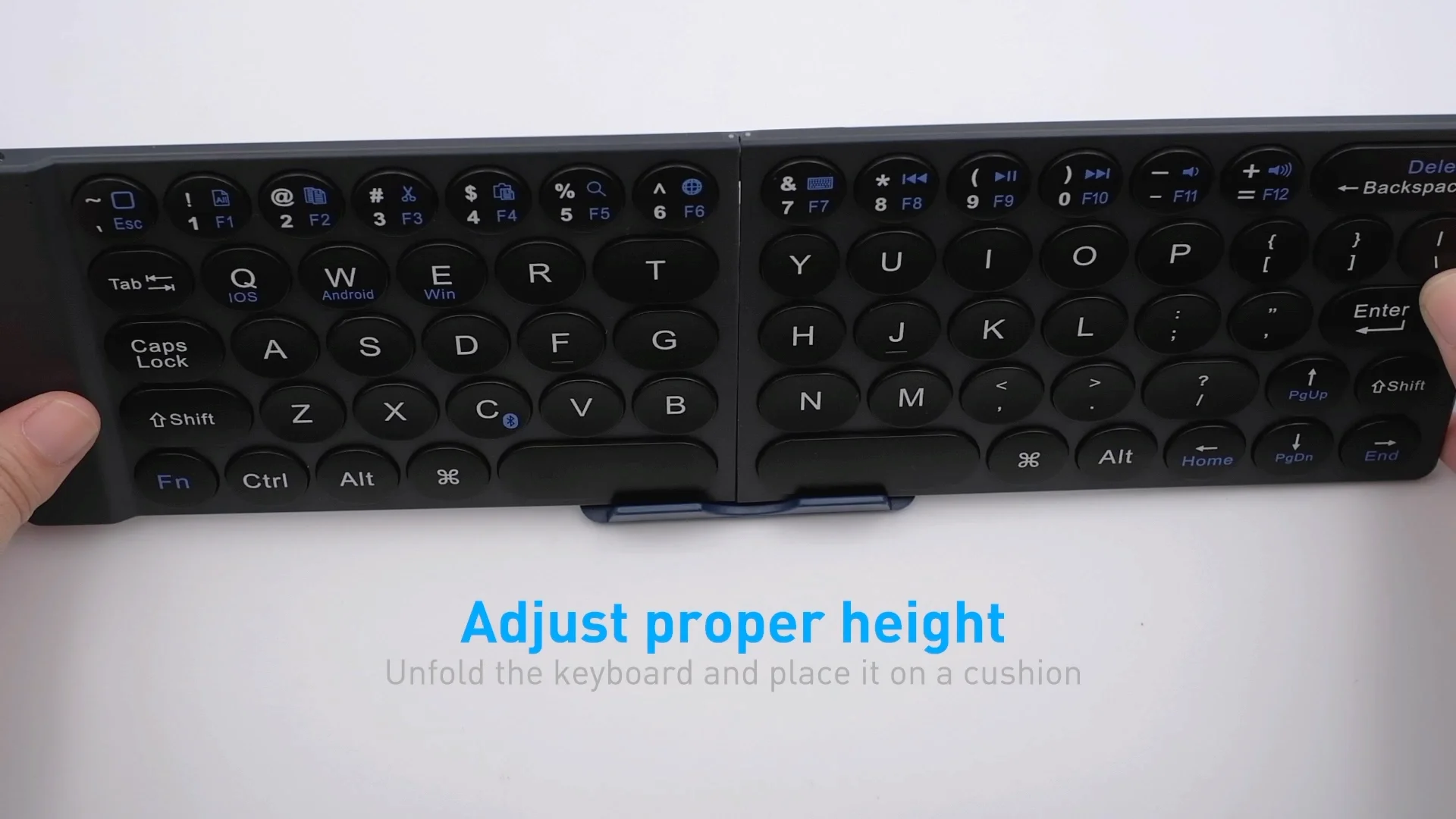 Bronoa 2022 Thin Wireless Mechanical Keyboard Foldable Bt Function ...