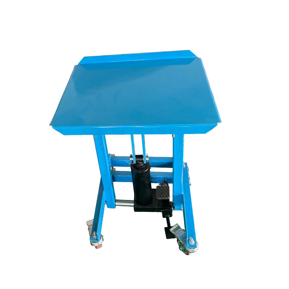 Hydraulic Tilt Work Table Manual Lift Machine Trucks Warehouse 150kg ...