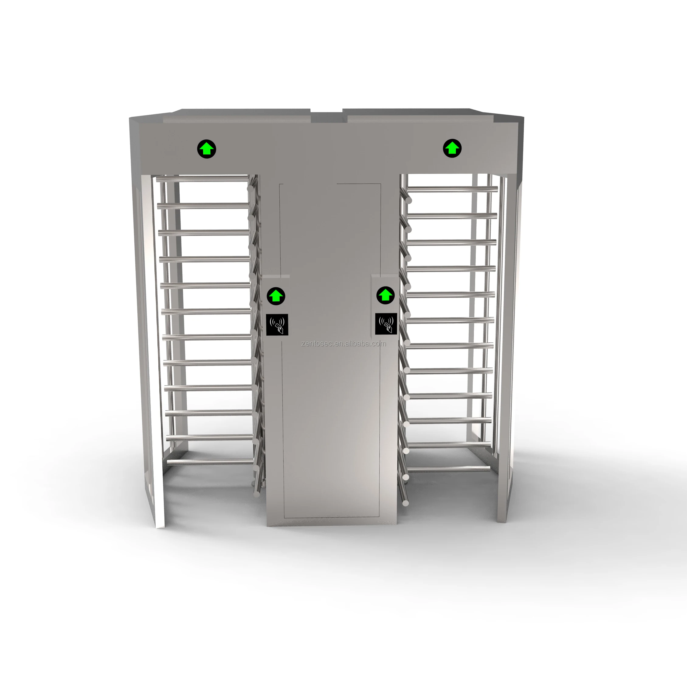 Biometric Full-Height Security Turnstiles Automatic Double Turnstile ...