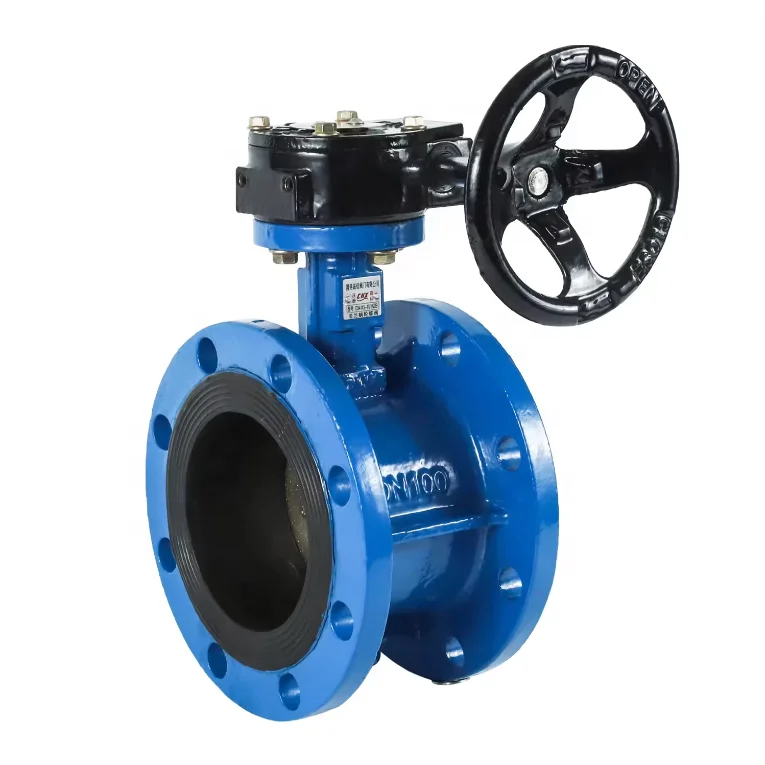 ISO Certified Flange Turbine Butterfly Valve EPDM/PTFE Soft Seal ...