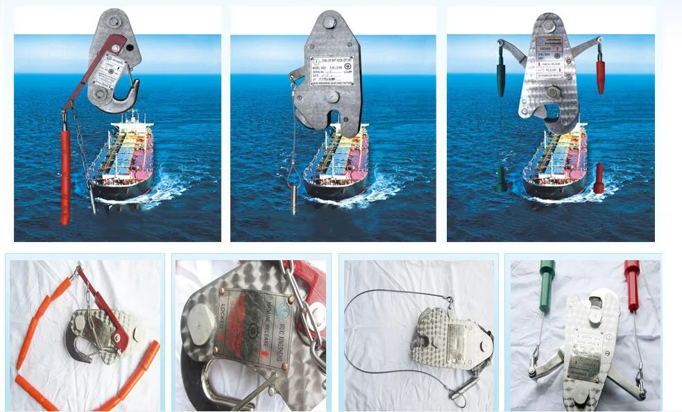 Marine CCS Automatic Quick Release Hook 35KN Liferaft Rescue Boat
