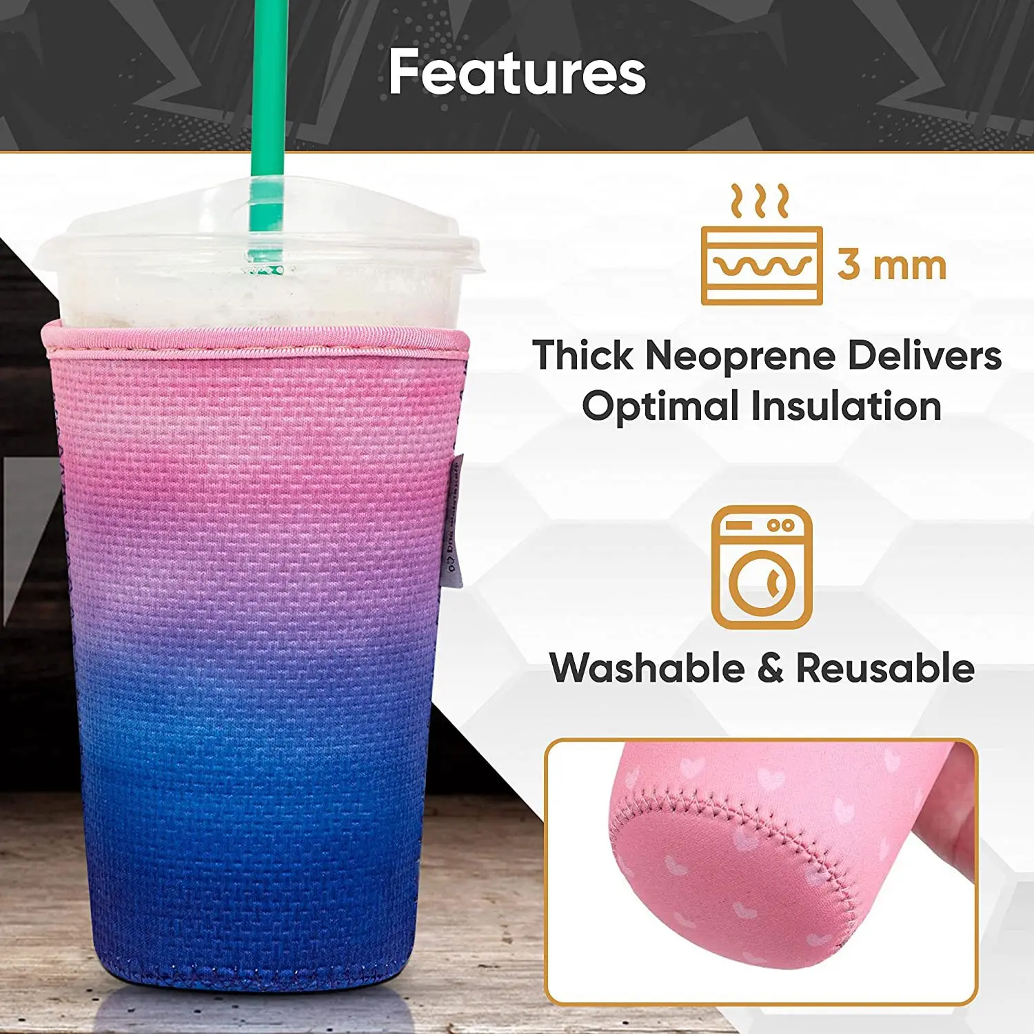 Custom Oem Neoprene Cup Holder Can Cooler Beer Iced Coffee Cold Soda ...
