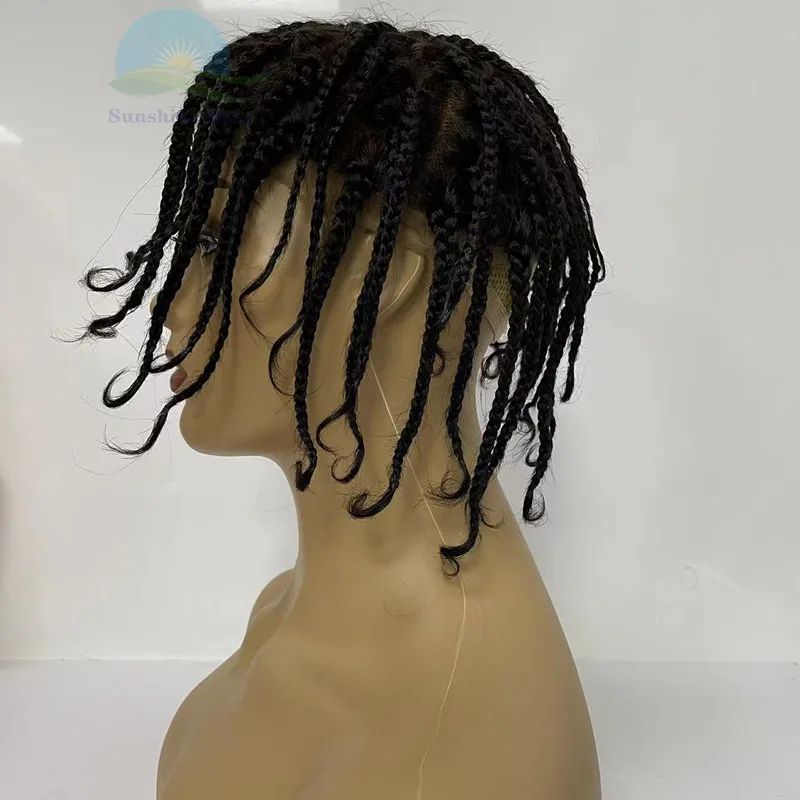 Wholesale Box Braid Hairstyles hd Lace Frontal Wig Men Indian Remy ...