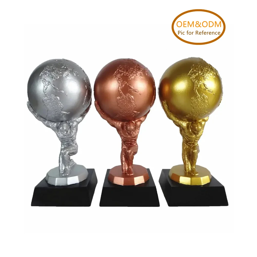 Custom Logo Polyresin Atlas Sculpture 9.6 Inches Bodybuilding Trophy ...