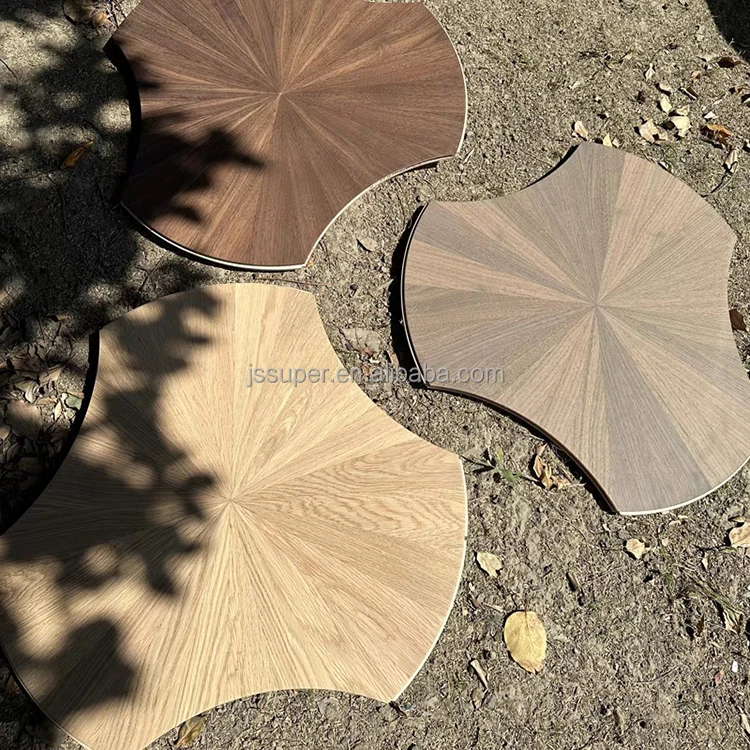 Shaped Wood Grain Solid Wood Flooring - Lotus Leaf Parquet
