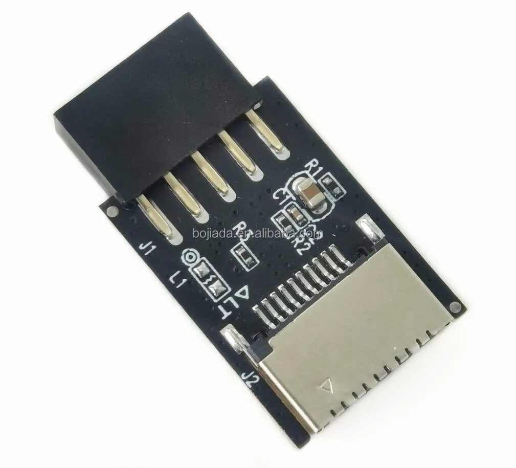 Usb Type-e Socket To Usb 2.0 9pin Male Header Converter Adapter Card ...