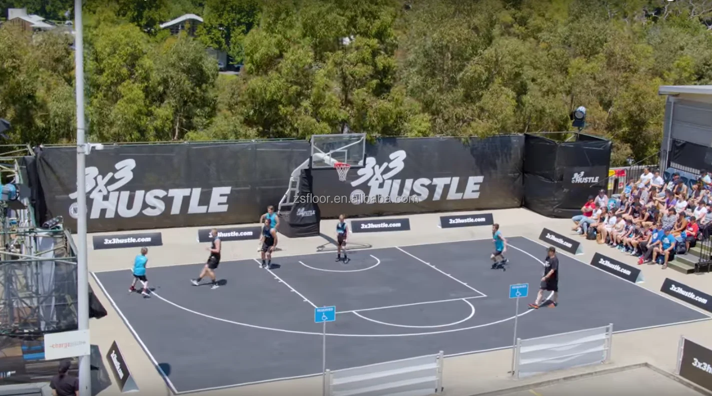 FIBA Half Court Basketball System: Indoor/Outdoor Sports Flooring Tiles ...
