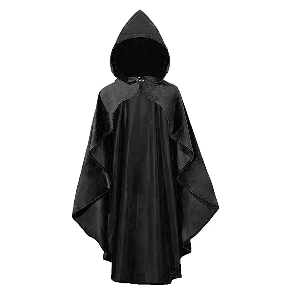 Medieval Cloak Coats Viking Pirate Wizard Death Long Cape Poncho ...