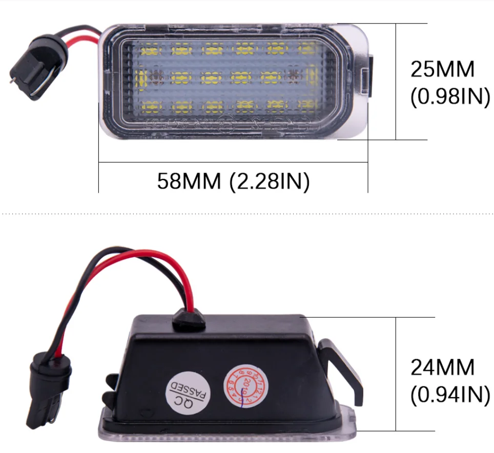 Ford Grand C-max Led License Plate Light Bulb, Waterproof, Plug+play ...