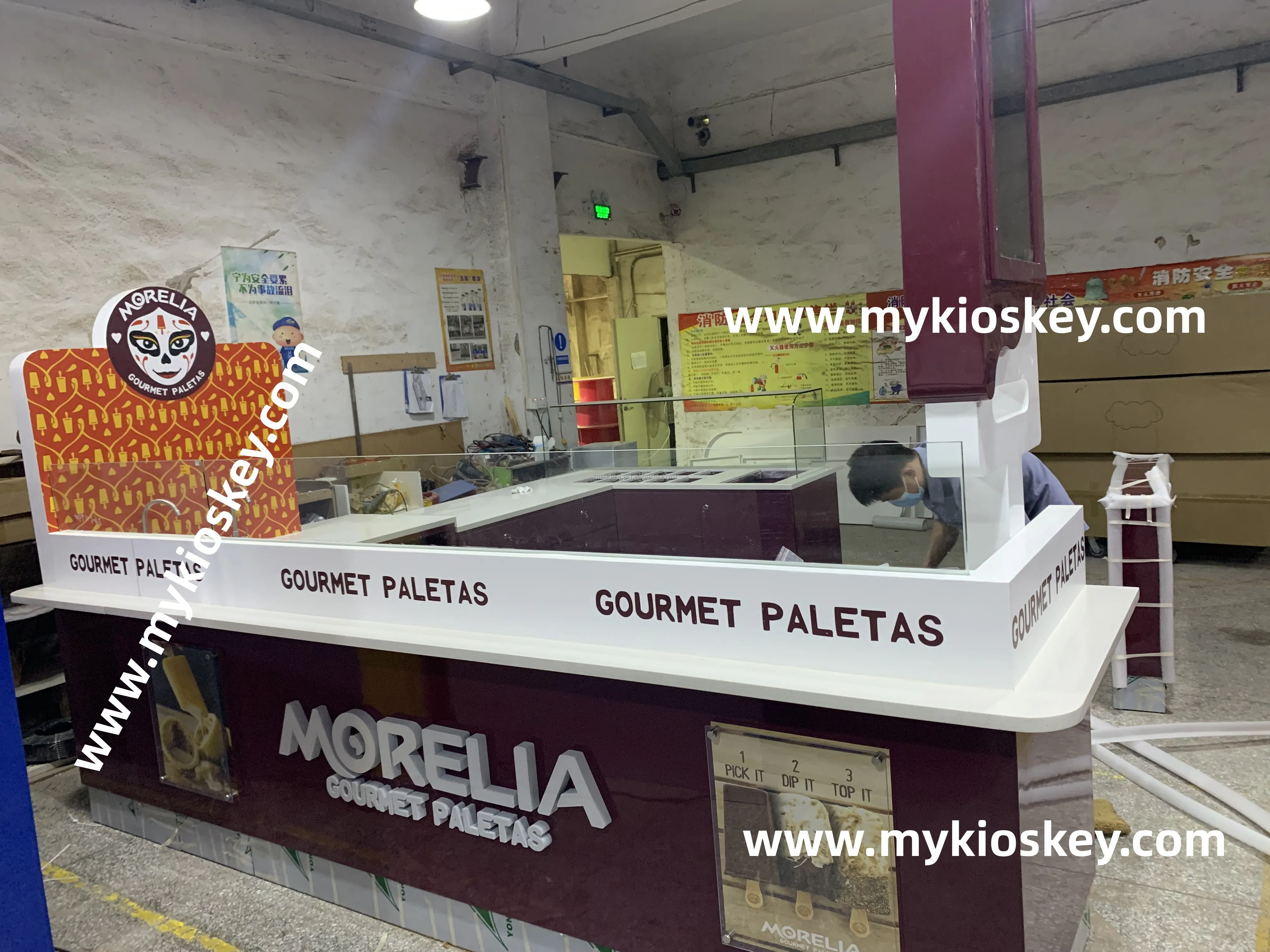 Pink Donut Kiosk Design - Bakery & Dessert Stalls for Sale