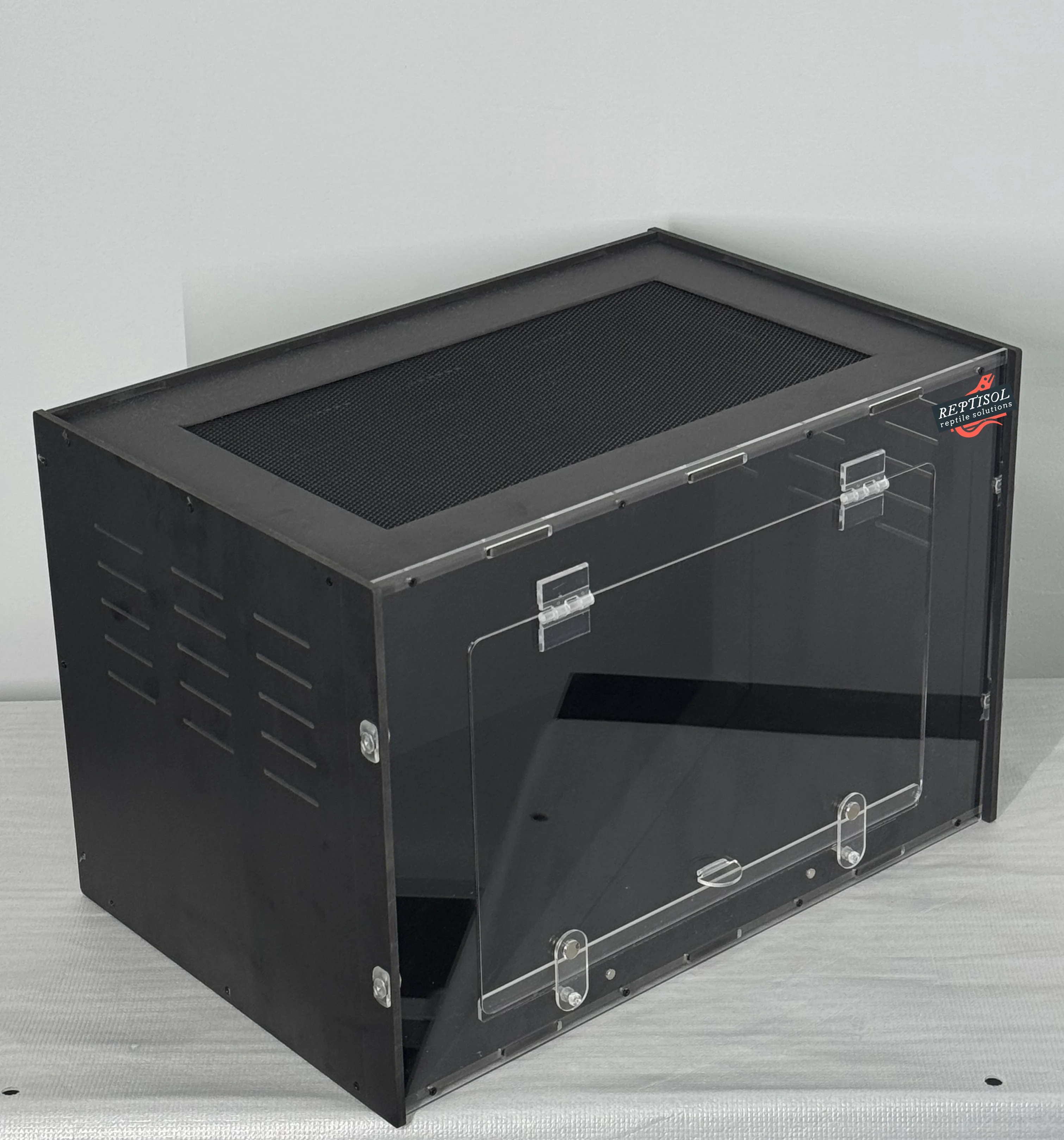 12x12x18" Acrylic PVC Reptile Arboreal Cage - Top Mesh PVC Terrarium