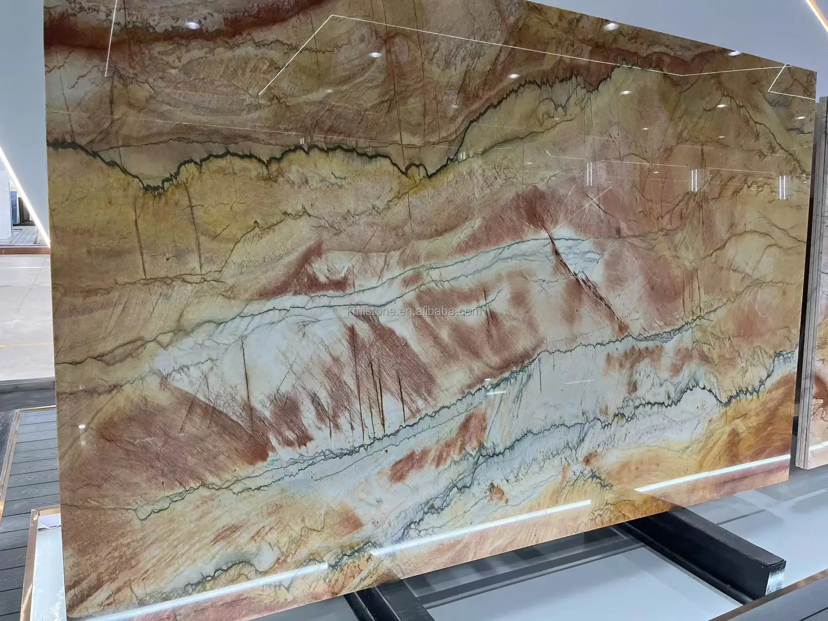 Brazil Red Quartzite Carpaccio Rose Quartzite Slab for Interior Floor ...