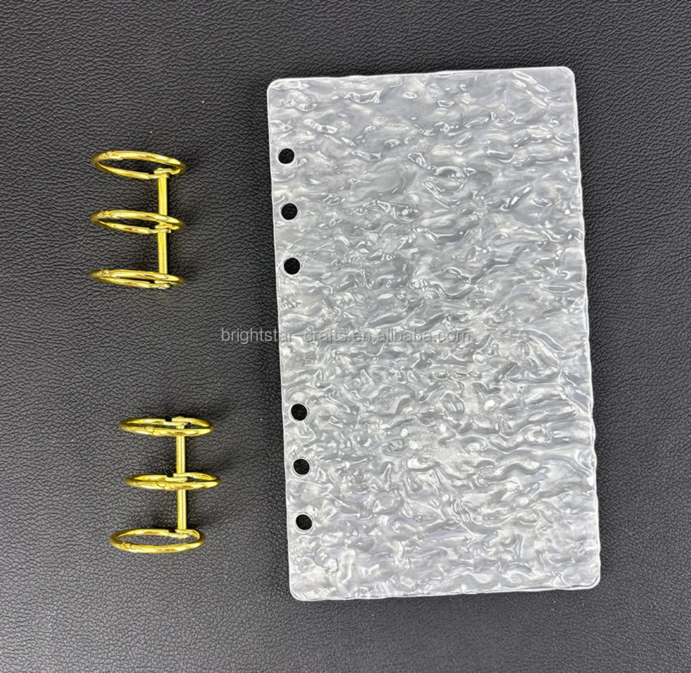 Transparent Water Ripple Acrylic Binder Cover A5 A6 DIY Plexiglass ...