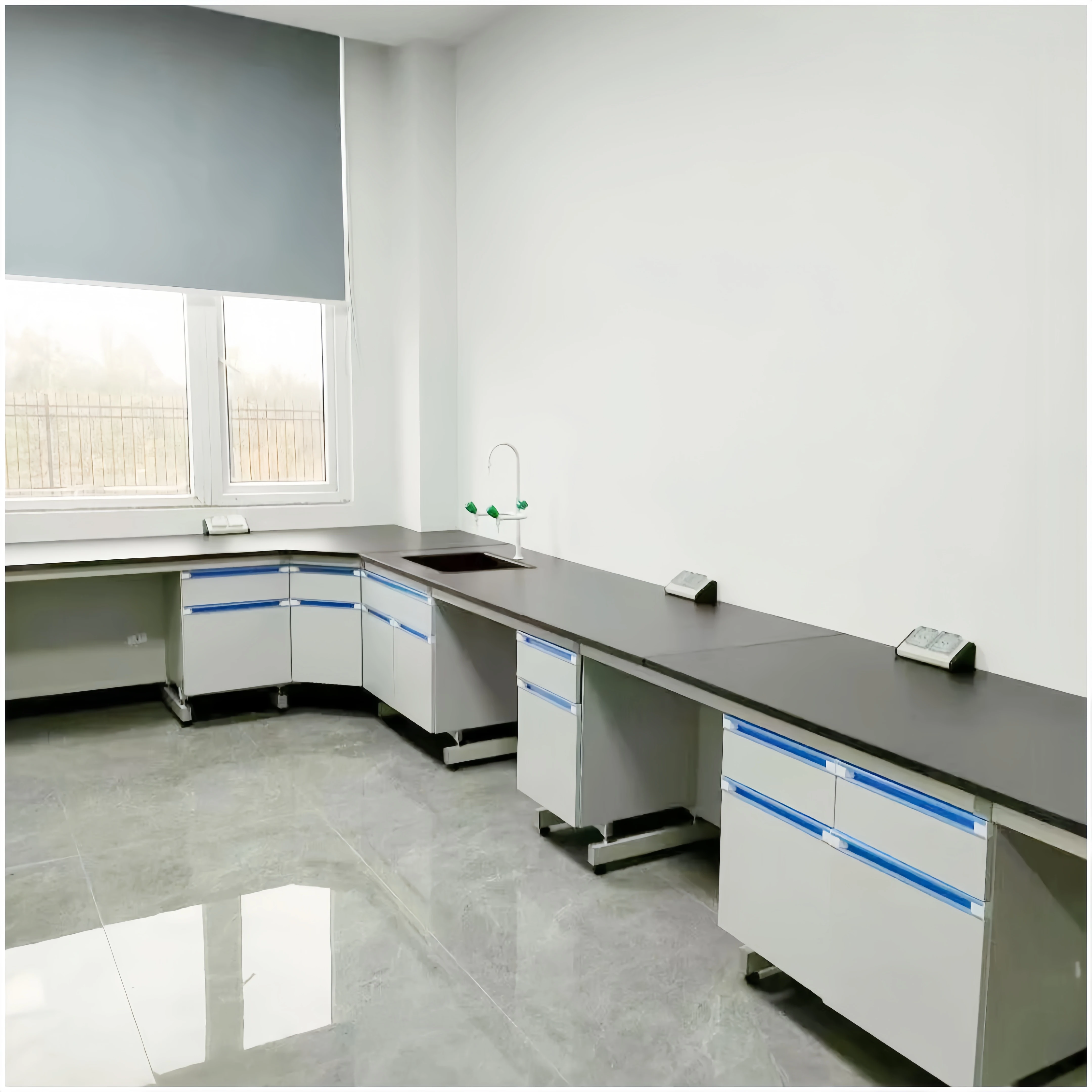 Customizable Laboratory Furniture All-steel Lab Bench With Pp Sink ...