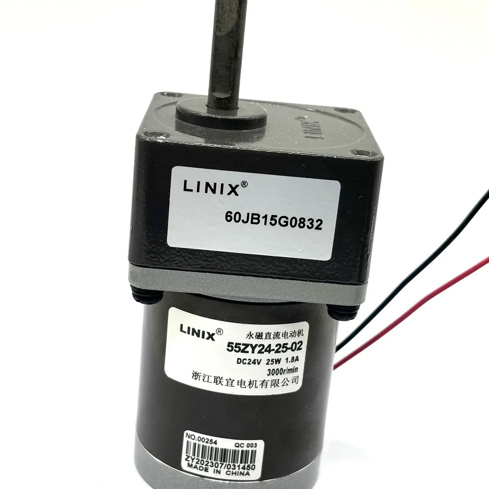 Linix 55zy24-25-02/60jb15g0832 Permanent Magnet Dc Gear Motor 24v 25w ...