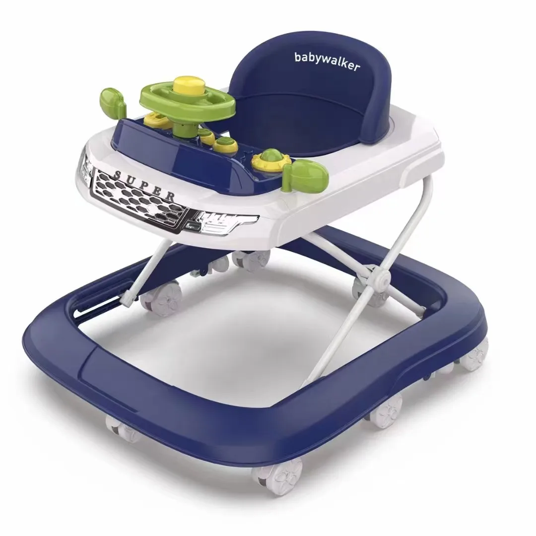 Three Colours Blue And Pink Khaki Baby Walker For 1-2 Years Old Baby 8 ...
