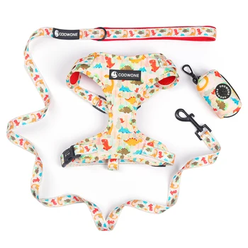 Custom Logo Dog Harness Set Personalized Dog Collars And Leashes For ...