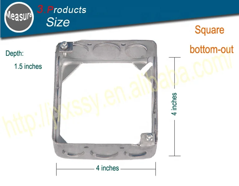 4x4 Inch Square Extension Ring Junction Box - Buy Electrical Metal Box ...