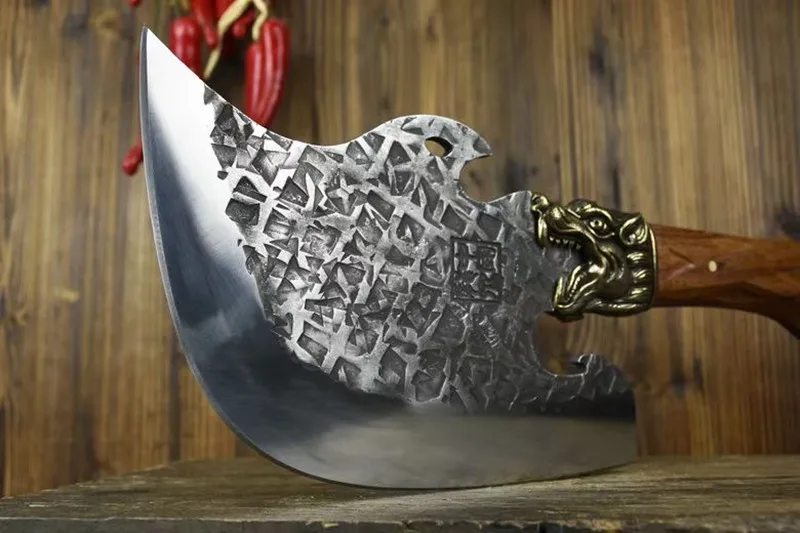 Chinese Forging Tiger Head Chopping Bone Big Knife - 1.4kg