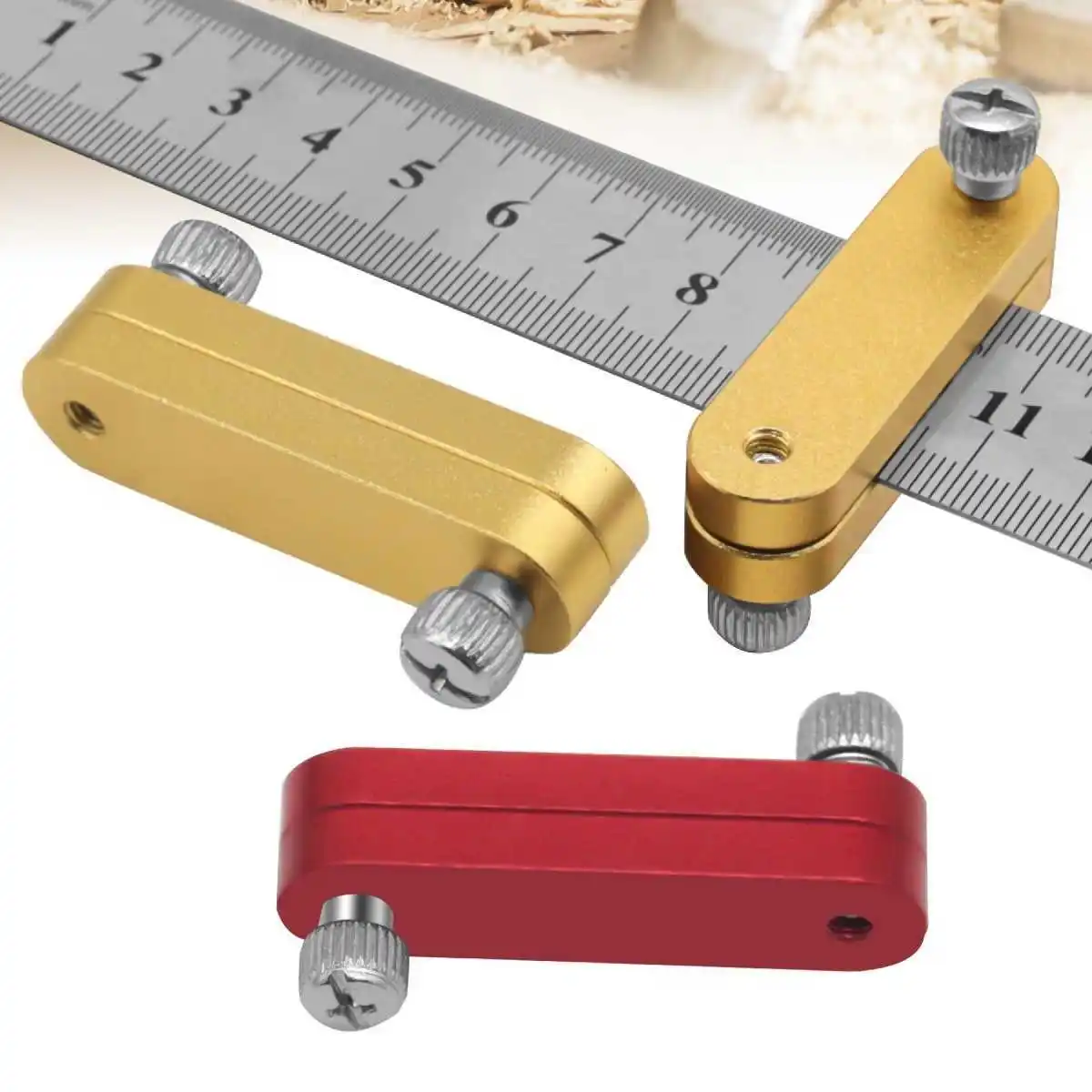 Steel Ruler Limit Adjustment Positioning Block Woodworking Scribe ...