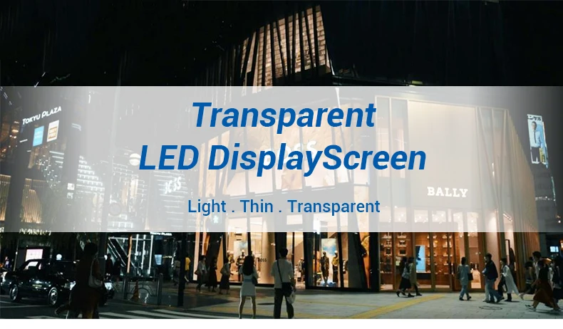 Clear 3D Transparent Wall LED Display Screen P3.91-P7.81 Mesh LED ...