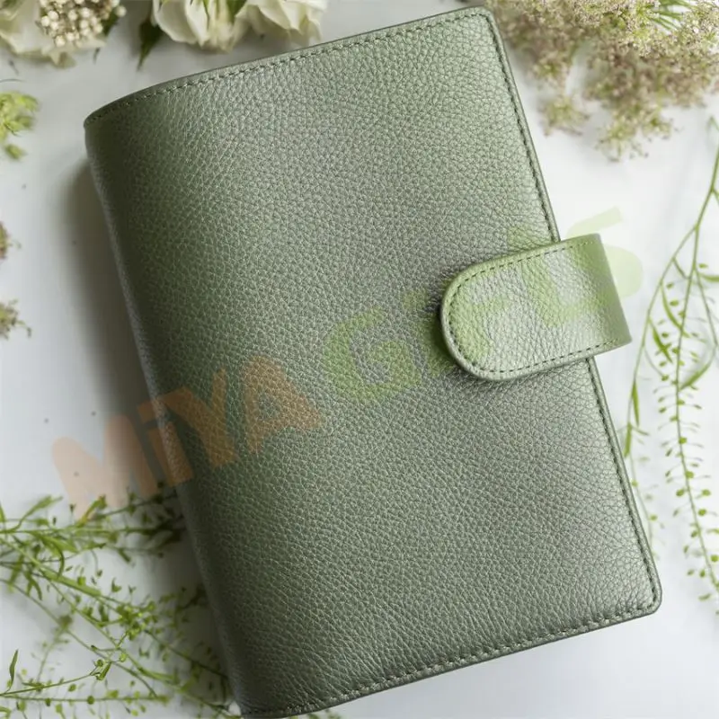 Custom A6 Binder 6 Ring Pu Leather Planner Cover Money Saving Budget Binder With Cash Envelopes ...