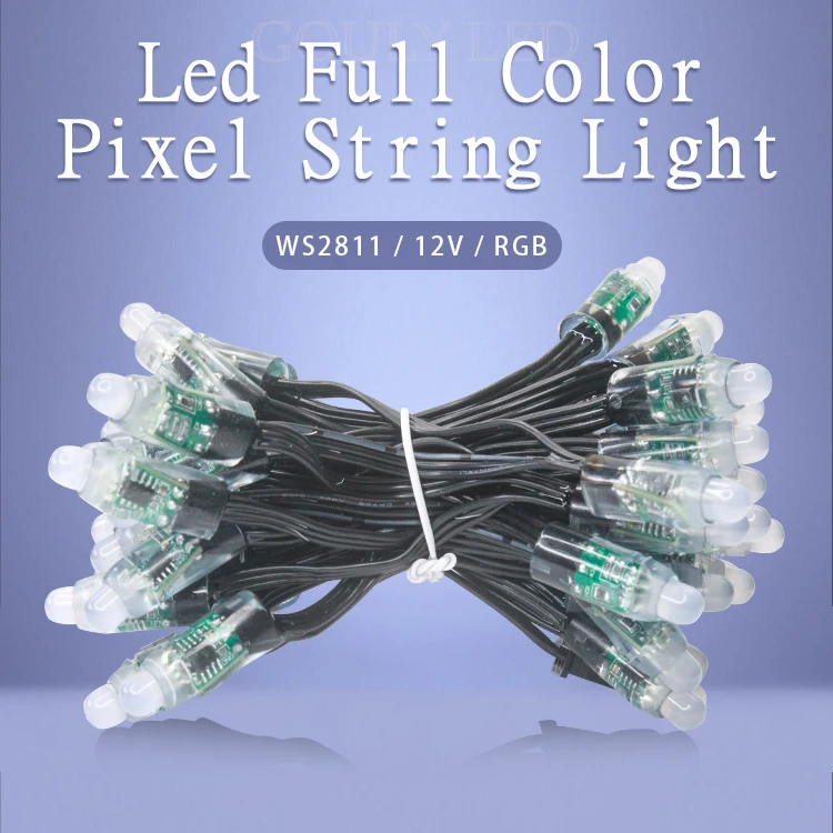 Hot Sale 2m 20led Christmas Decoration Light Single String Rgb 12mm 5v ...