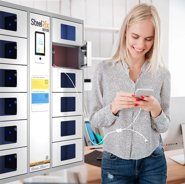 24 Doors Usb-C Micro Apple Lightning Charging Steel Mobile Phone ...