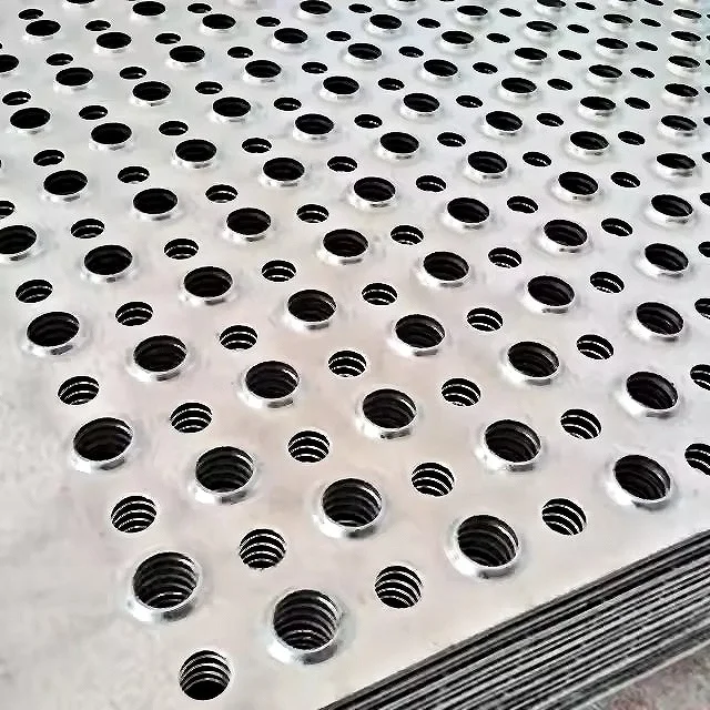 Perforated Grating Stair Tread Steel Grating Round Hole Perforated ...