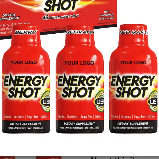 Energy Shot 50 Ml Dietary Supplement Fast Provide Energy With Private ...