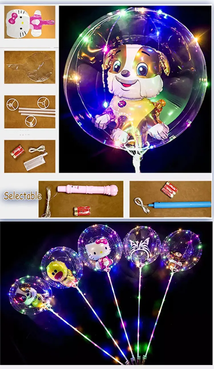 Handle Bobo Heart Shape Led Light Balloons - Buy Handle Led Balloons ...
