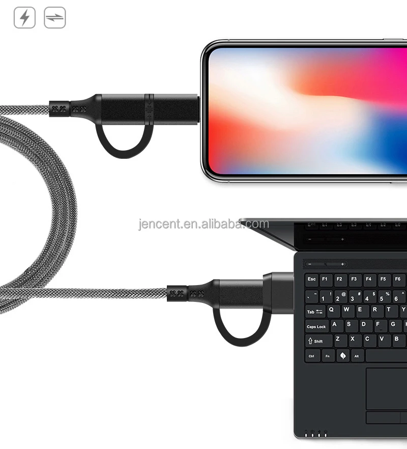 4 In 1 4in1 Usb Multi Type C Pd Charging 3a 4-in-1 Nylon Braided Fast ...