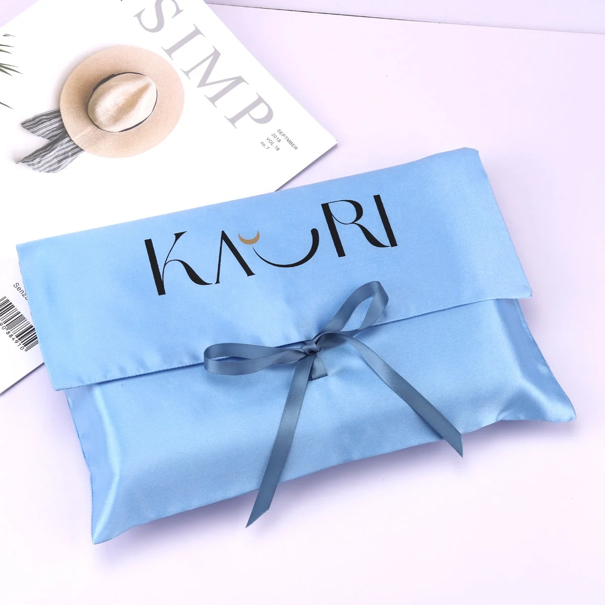 Custom Logo Printed Luxury Silk Hair Packaging Bag