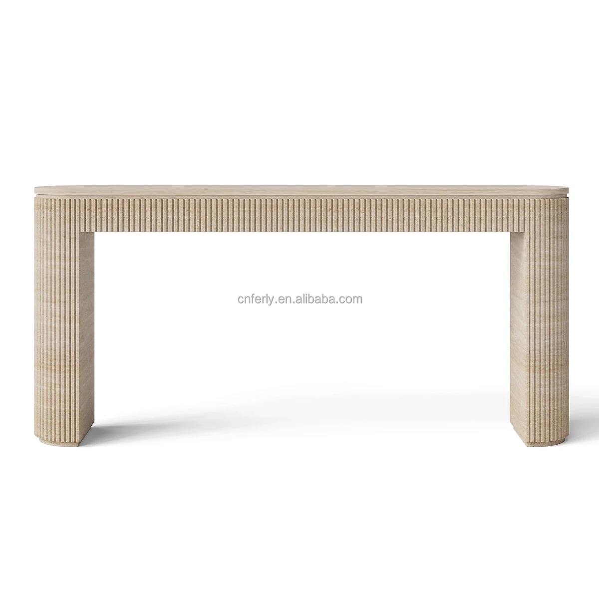 Modern Luxury Natural Travertine Stone Console Table for Commercial Fi ...