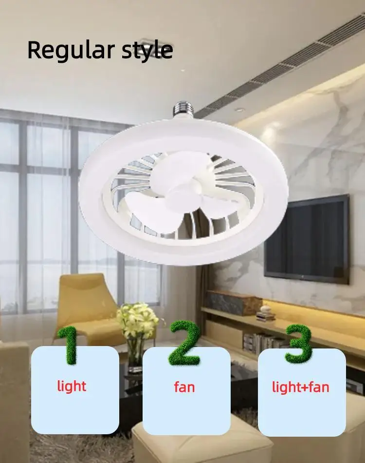 LED Ceiling Fan Light - 50000 Hours Lifespan & Remote Control
