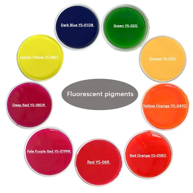 Uvk Series Fluorescent Pigments 9 Colours Paste Liquid Thermoplastic Uv ...
