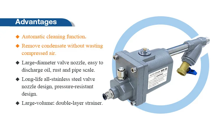1/2 Npt Zero Air Consumption Automatic Drainer For 10 Bar Air Receiver ...