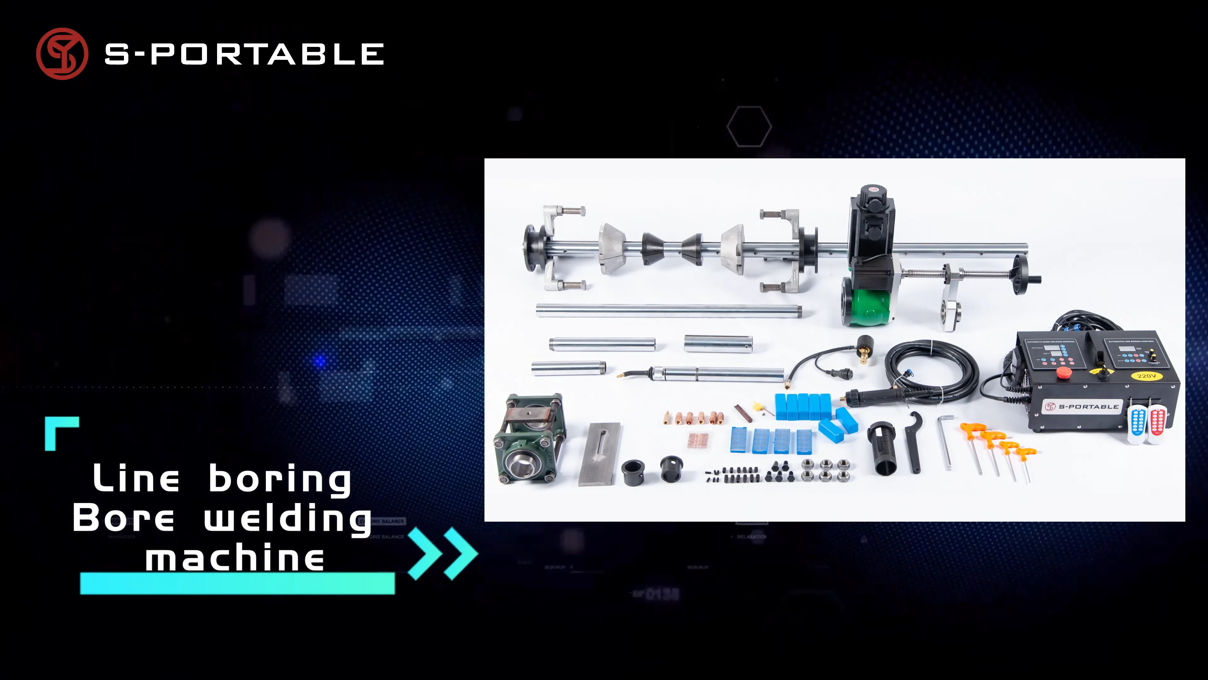 Portable Line Boring And Bore Welding Machine 220v 55-160mm Excavator ...