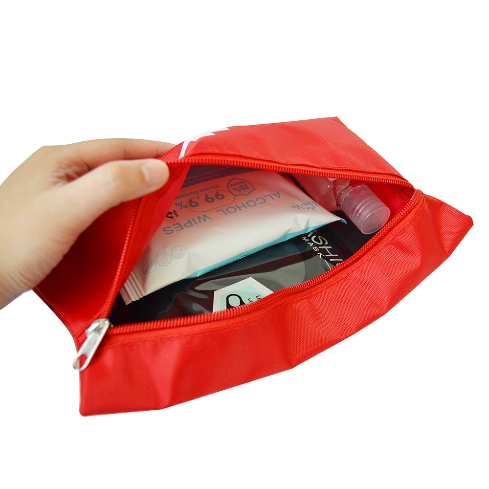 Red Color Handy Home First Aid Kit Bag And Pouches Customizable Styles ...