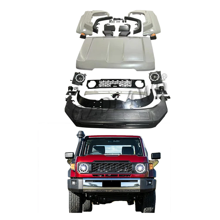 Car Front Body Kit Conversion for 2023 Land Cruiser LC75, LC76, LC79 ...