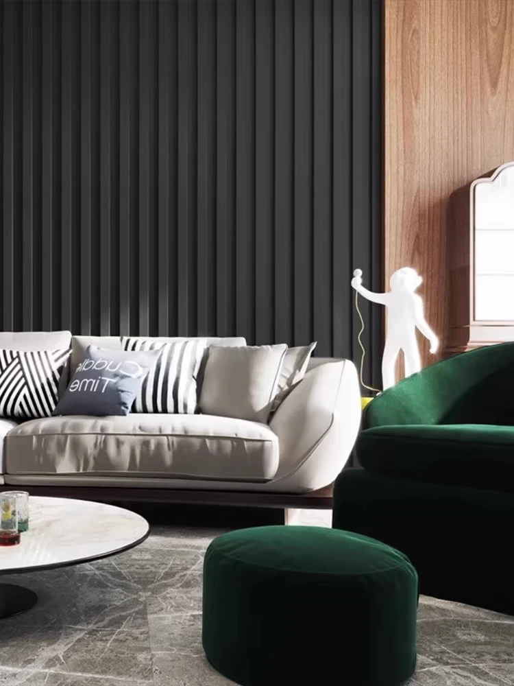 PVC/WPC Wall Panel Fluted WPC Led Light Strip Scratch Resistance for ...